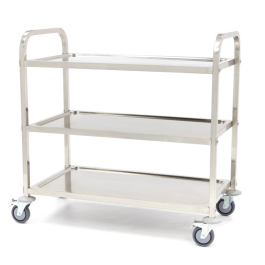 Carucior inox servire cu 3 nivele, functional