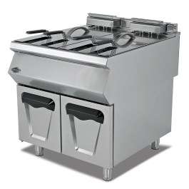 Friteuza pe gaz profesionala, inox, cu 2 cuve, 2*16 lt