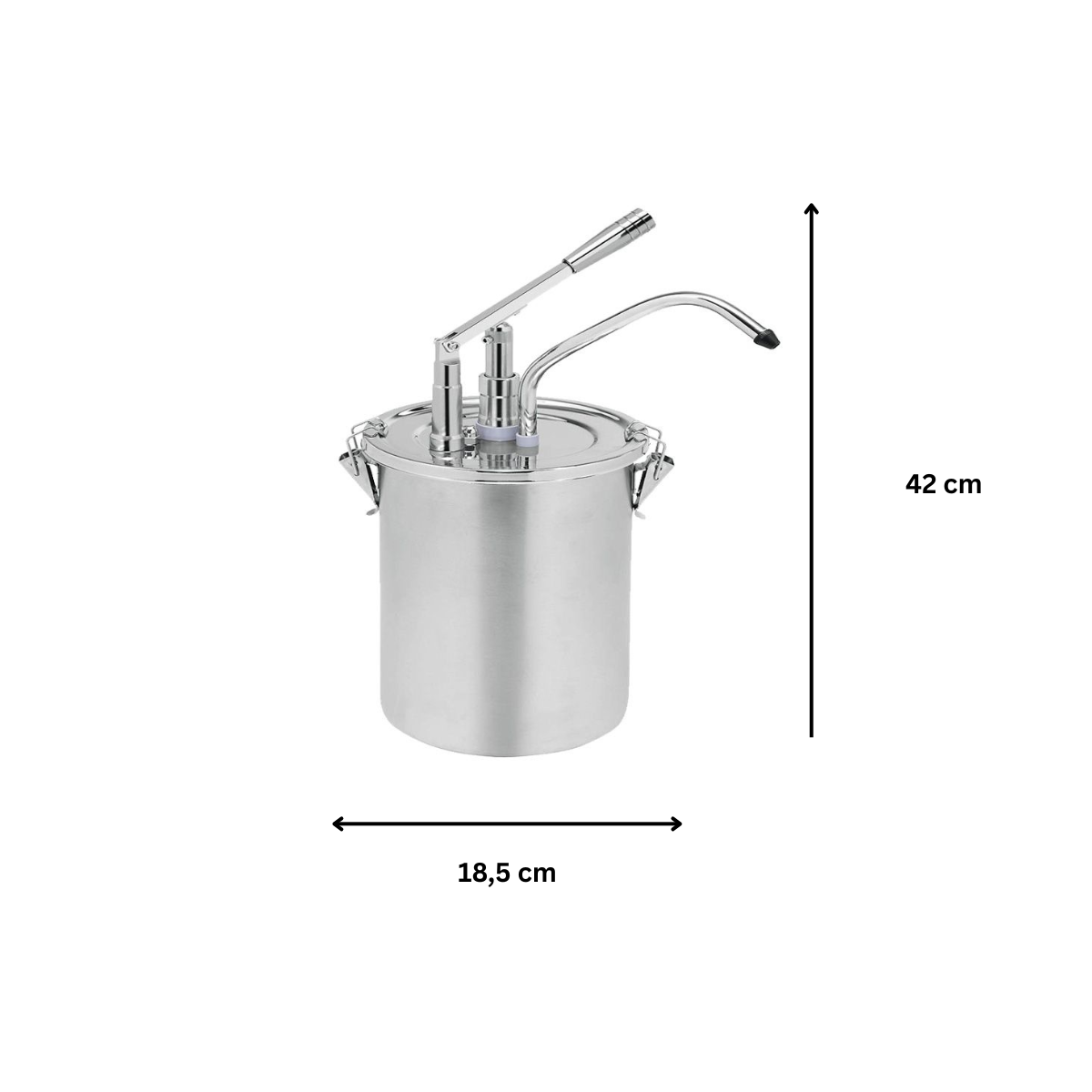 Dozator din inox cu pompa pt ketchup/mustar/maioneza 4.5 lt
