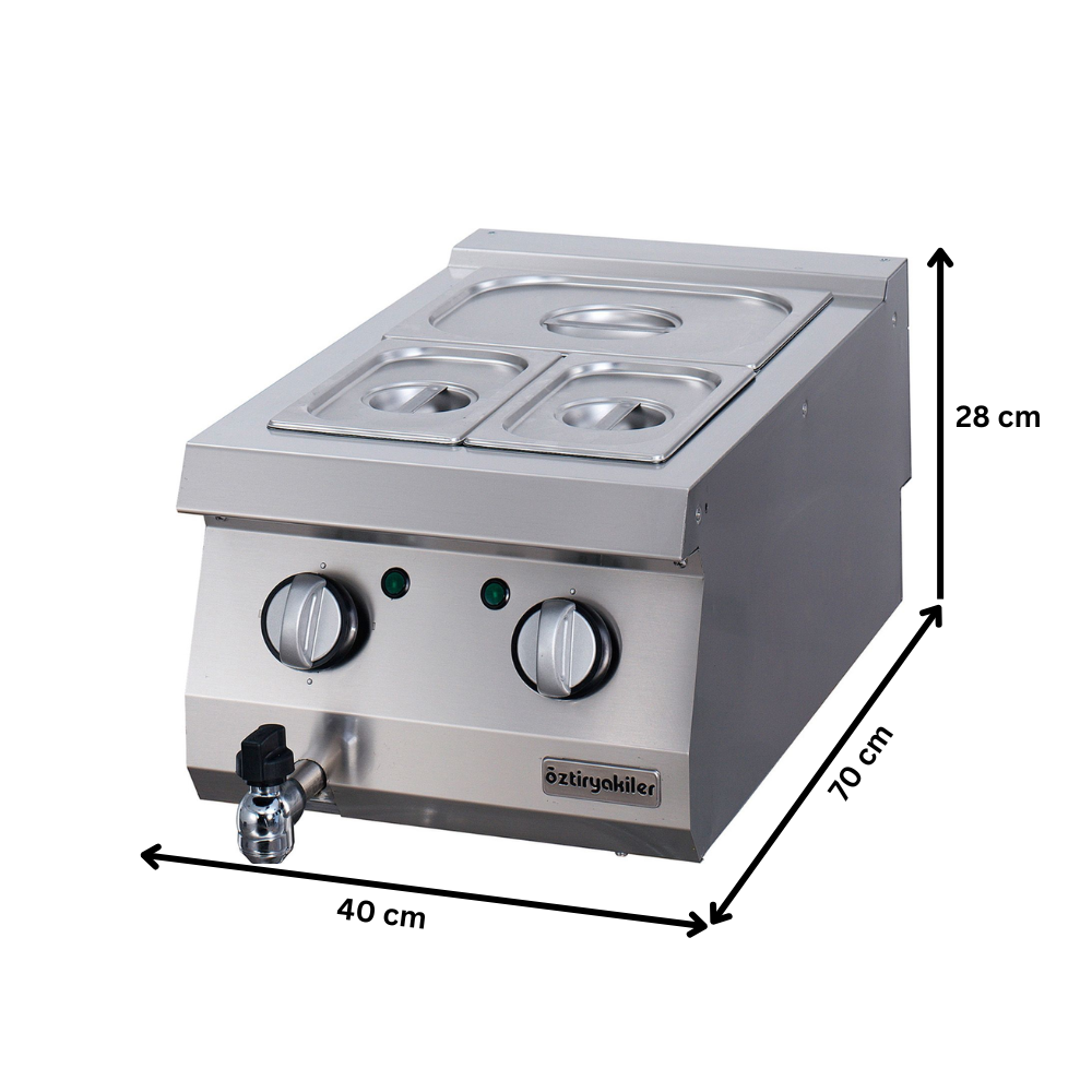 Bain marie, OZTI, electric, inox, 1 bazin, 40x70x28 cm