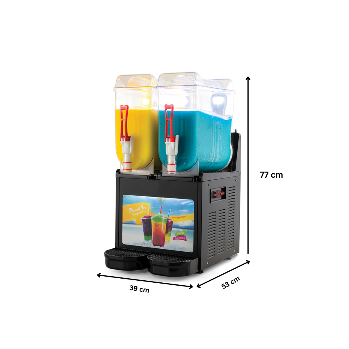 Dozator SPM, suc, granita, cafea, serbet, 2x12 lt, LED