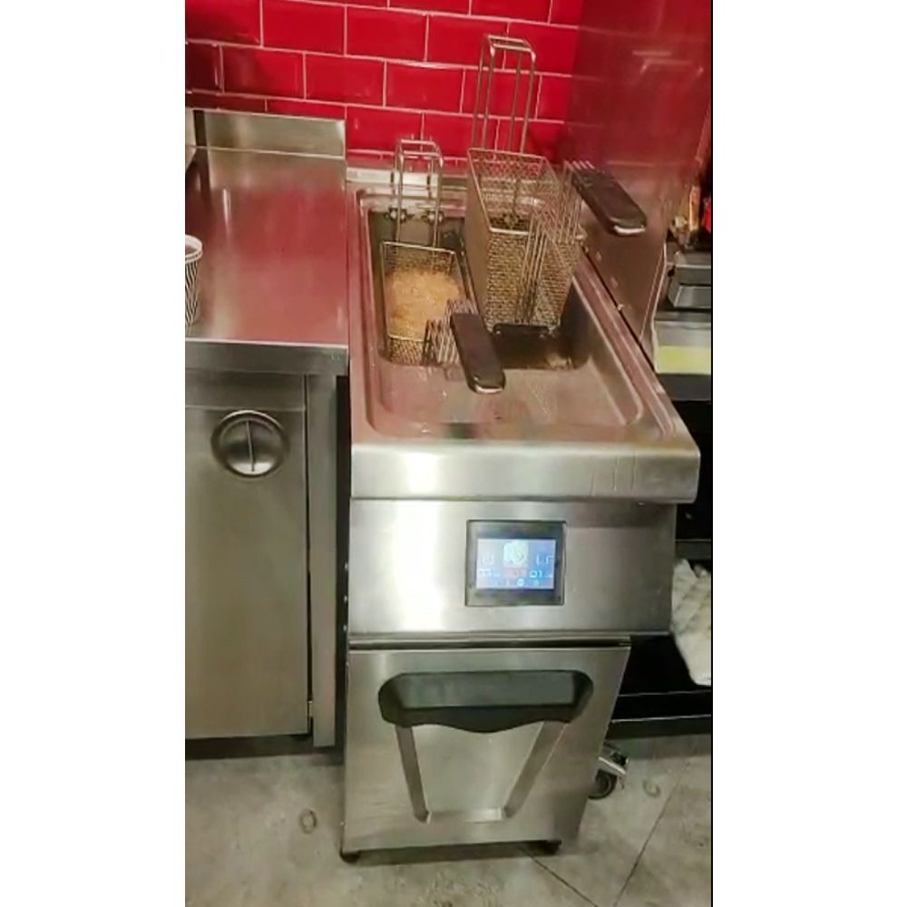Friteuza electrica profesionala, inox, cu 1 cuva, 25 lt