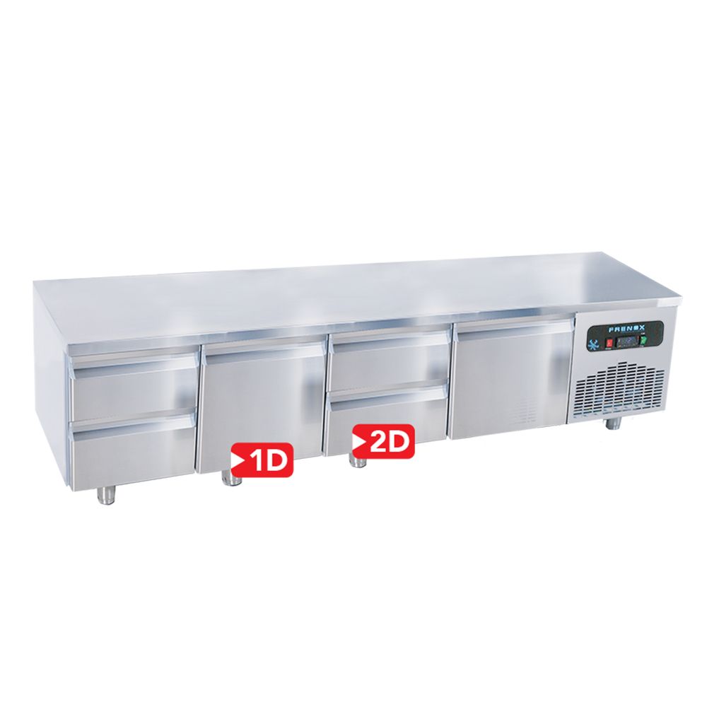 Masa rece FRENOX, profesionala, inox, 3 usi undercounter, 235 lt, 187 ...